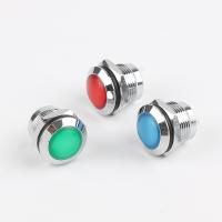 China 12mm Nickel-plated Copper Ball Head Soft Light Indicator Light Welding Foot 6V/24V/220V Red/Green/Yellow/Blue/White for sale