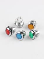 China 12mm Nickel-plated Copper Ball Head Soft Light Indicator Light Welding Foot 6V/24V/220V Red/Green/Yellow/Blue/White for sale