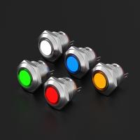 China 16MM Metal LED Indicator Light, High Bright 5 Colors Red Green Yellow Blue White 2 Pin Welding Foot 6V 12V 24V 220V for sale