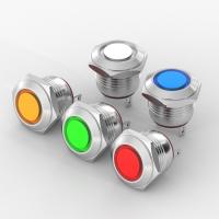 China 16MM Metal LED Indicator Light, High Bright 5 Colors Red Green Yellow Blue White 2 Pin Welding Foot 6V 12V 24V 220V for sale