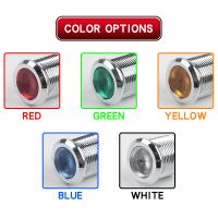 China 12MM Metal LED Warning indicator light Signal Lamp Pilot Wires switch 6/12/24/220V Red Green Blue White Yellow for sale