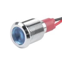 China 12MM Metal LED Warning indicator light Signal Lamp Pilot Wires switch 6/12/24/220V Red Green Blue White Yellow for sale