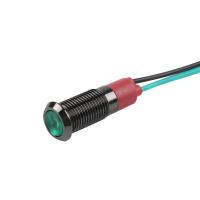 China 8MM Metal Indicator Light, LED Strip Light With Waterproof Function Oxidized Black Shell, Red Green Yellow Blue White 6V12V24V for sale