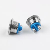 China 22mm Metal Push Button Switch Screw Foot Welding Foot 2 Pin High Head Flat Head Ball Head Momentary Push Button Switch for sale