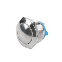 China 22mm Metal Push Button Switch Screw Foot Welding Foot 2 Pin High Head Flat Head Ball Head Momentary Push Button Switch for sale