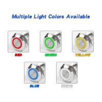 China 12mm Waterproof Nickel Plated Copper Pushbutton with Power LED Two Types of Flat & High Head Latching Momentary 6V12V24V for sale