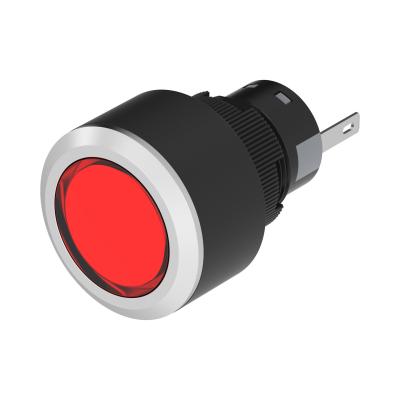 China 16mm 22mm LA22Y Plastic Indicator Light, 2-Pin, Red, Yellow, Blue, White, Green, Waterproof Round Power Signal Light for sale