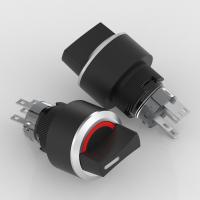 China 16/22mm LA22Y plastic illuminated push button switch, 2-speed/3-speed, self-reset/self-locking, 2 on 1 off, 2 on 2 off rotary switch for sale