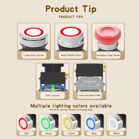 China LA38 emergency stop button switch with light, self-locking and self-reset, ring light, 10A high-current power emergency stop button for sale