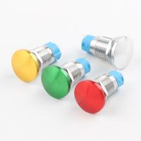 China 12mm self-locking mushroom head button switch NO normally open and closed momentary reset press-type red start small button for sale