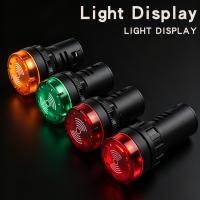 China AD16-22SM Plastic Buzzer AC/DC LED Case Cabinet Small Alarm Flashing DC/AC for sale
