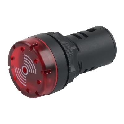 China AD16-22SM Plastic Buzzer AC/DC LED Case Cabinet Small Alarm Flashing DC/AC for sale