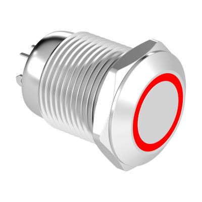 China 12mm ultra-short dual-blade switch, 2-on 2-off metal button switch, 1-on 1-off self-locking and momentary, small modification button for sale