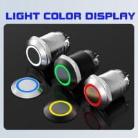 China 12mm ultra-short dual-blade switch, 2-on 2-off metal button switch, 1-on 1-off self-locking and momentary, small modification button for sale