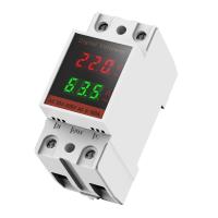 China ZSC45-2042VA DIN Rail Single-Phase Digital Household AC Current and Voltage Meter Dual Display 220V/380V for sale