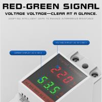China ZSC45-2042VA DIN Rail Single-Phase Digital Household AC Current and Voltage Meter Dual Display 220V/380V for sale