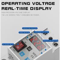 China Rail-mounted digital display rocker switch self-reset over/under voltage protector 40A 63A for home use, delay 220V for sale