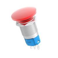 China 16MM Metal Button Switch Reset Self-Locking Normally Open and Normally Closed Mushroom Head Button Red and Green Momentary Custom Logo for sale