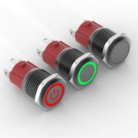 China 16mm Metal Button Switch 10A High Current LED Light Self-Locking and Self-Reset Button Switch High Power Black for sale