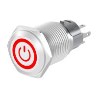 China Dual-circuit, dual-throw metal button 16mm, two normally open, two normally closed, 6-pin or 8-pin round waterproof toggle switch with light for sale