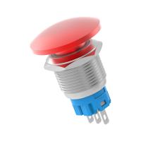 China 19MM Mushroom Head Metal Button Switch, Reset and Self-Locking, Normally Open or Normally Closed, Custom Pattern Start Switch for sale