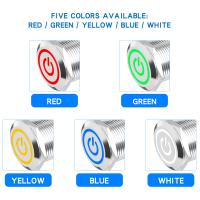 China 19MM metal push button switch, momentary self-reset, normally open, with LED light, short version button, 24V/220V for sale