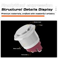 China 22MM High Current Metal Button Switch 10A Short Screw Terminal Pin Self-Reset Self-Locking High Power Button 22MM High Current Metal Button Switch 10A Short Screw Terminal Pin Self-Reset Self-Locking for sale