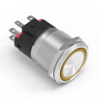 China 22MM10A High-Current Metal Push Button Switch with Light, Self-Reset and Self-Locking, Normally Open and Normally Closed for sale