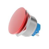 China Metal mushroom head self-reset button 30mm power start switch momentary rebound reset self-lock button waterproof for sale