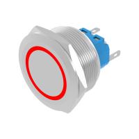 China 30mm metal push button switch, self-locking reset, with light ring, stainless steel start-stop button for sale