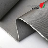 China Stainless Steel Wire Reinforced Single Side Pu Coating Fiberglass Fabric For Fire Containment Curtain for sale