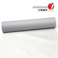 China Fire Resistant Fiberglass Fabric 1000mm - 2000mm Width Grey Color Pu Coated Fabric for sale