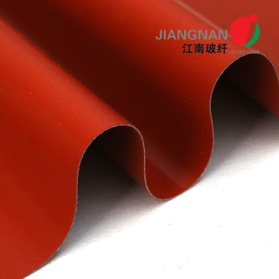 China Superior Quality Red Fabric Fiberglass Coated Silicone For Welding Protection for sale