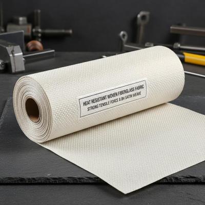 China Heat Resistant Woven Fiberglass Fabric with Strong Tensile Force and 8H Satin Weave for Durability for sale