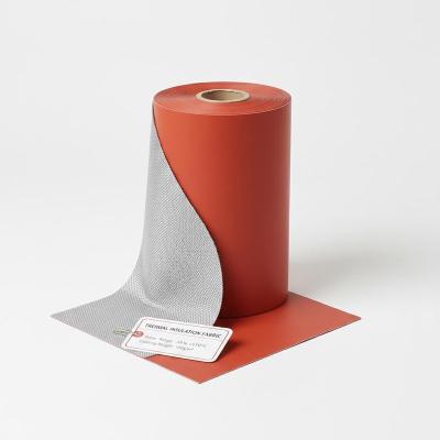China Silicone Coated Fiberglass Fabric with Temperature Resistance -50 to +550°C and 100g/m2 Coating Weight for Thermal Insulation for sale