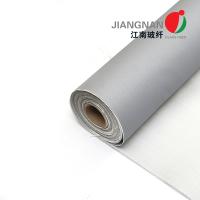 China 0.45mm Grey 3732 PU Coated Fiberglass For Welding Spatter Sparks Protection for sale