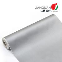 China Grey Polyurethane Coated Fiberglass Fabric 0.5mm Thickness for sale