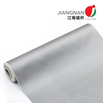 China Grey Polyurethane Coated Fiberglass Fabric 0.5mm Thickness for sale