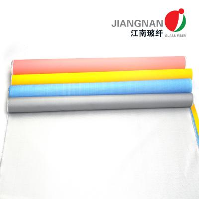 China E-glass Polyurethane Silicone Coated Glass Cloth Heat Resistant Double Sides for sale
