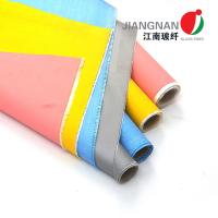 China 1 Side 18 Oz Silicone Coated Fiberglass Fabric For Heat Insulation Pipe Cover for sale