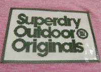 China Silk Screen Printing Custom Fabric Tags Labels Shirt Hanger Loop On Garment for sale