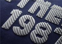 China Raised Twill Flash Silver Surface Heat Transfer Logo Three Dimensional Effect for sale