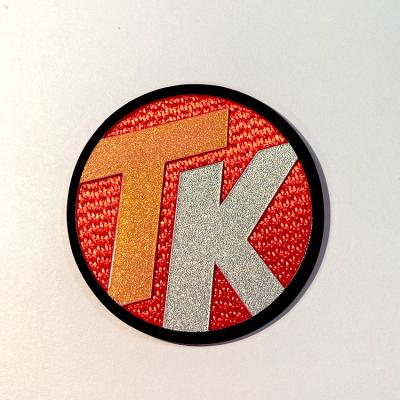 China Welding Print Sew On Embossed Ironing Reflective 3D TPU Badges For Clothing for sale