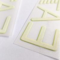 China Transparent TPU Soft Embossed 3D Rubber Logo Patches For Hats / Shoes for sale