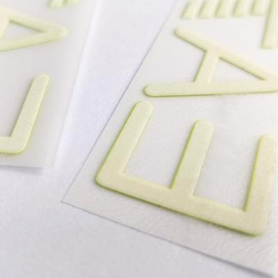 China Transparent TPU Soft Embossed 3D Rubber Logo Patches For Hats / Shoes for sale