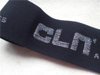 China Heat Transfer Logo On Polyester Elastic Webbing / Clothing Elastic Band for sale