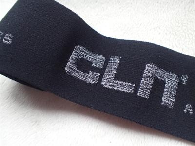 China Heat Transfer Logo On Polyester Elastic Webbing / Clothing Elastic Band for sale
