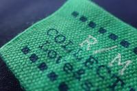 China Rectangle Screen Printing Custom Woven Labels For Clothes，Hats for sale