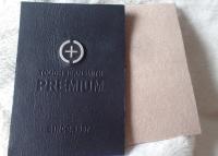China Professional Jeans Leather Patch Labels , Leather Patch On Jeans With Metal Logo for sale