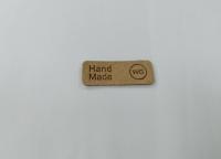 China Embossed Logo Microfiber PU Leather Patches Washable Labels Sew On Clothing for sale